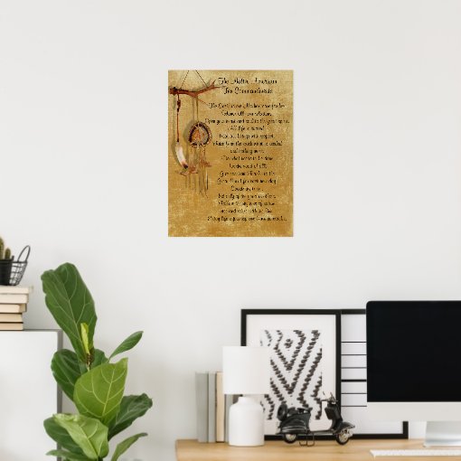 Native American Ten Commandments canvas Poster | Zazzle