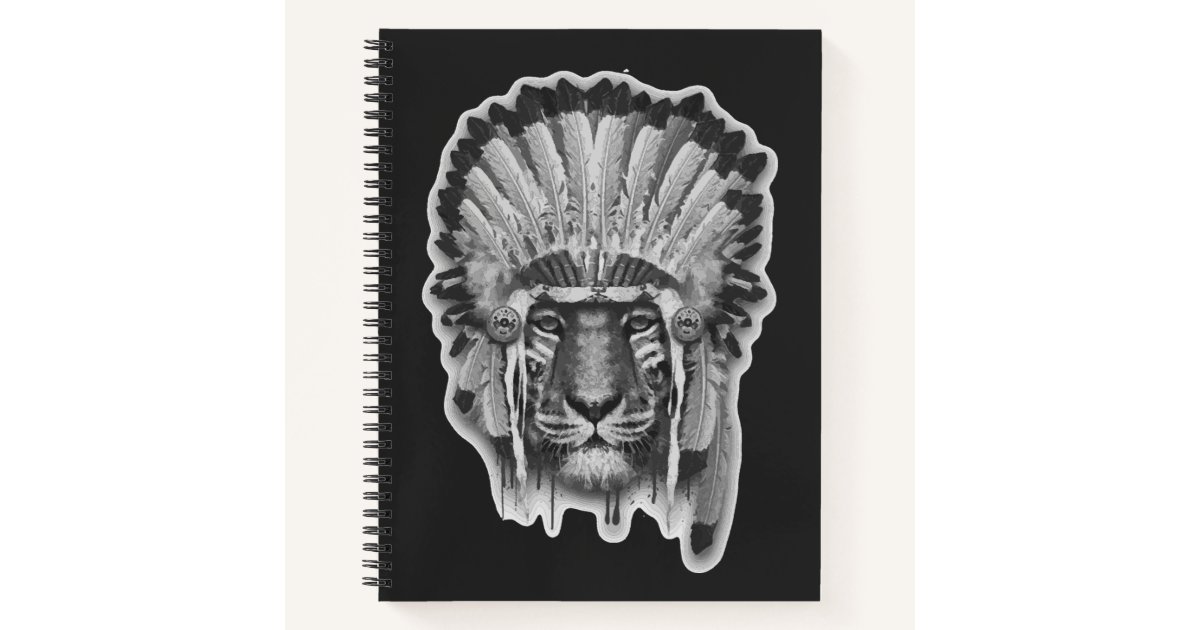 Native American Tiger Chief Notebook | Zazzle
