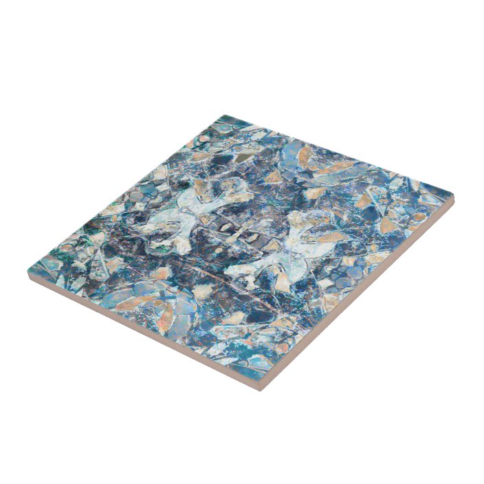 Native American Tribal Classic Blue Tan Design Ceramic Tile | Zazzle.com
