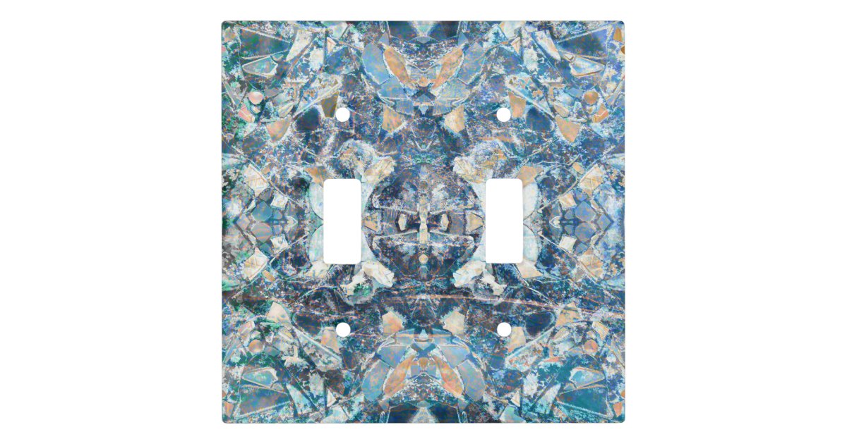 Native American Tribal Classic Blue Tan Design Light Switch Cover | Zazzle