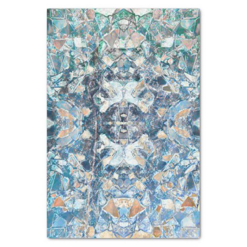 Native American Tribal Classic Blue Tan Design Tissue Paper | Zazzle
