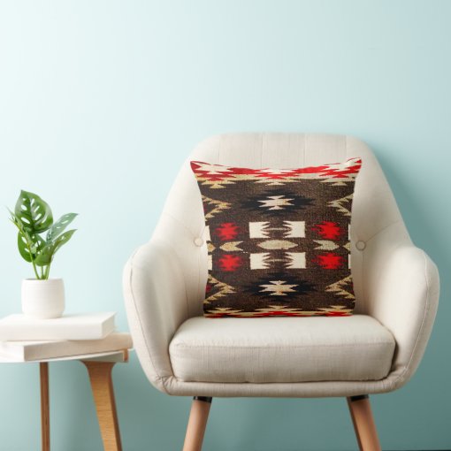 Native American Tribal Design Print Throw Pillow | Zazzle