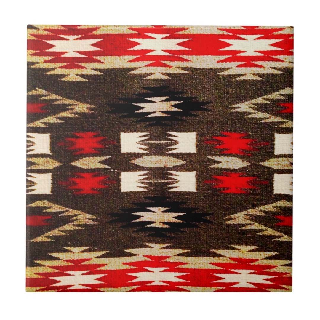 Native American Tribal Design Print Tile | Zazzle
