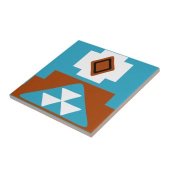 Native American Tribal Inspired Pattern Tile | Zazzle