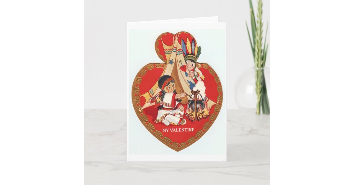 Native American Valentine Holiday Card | Zazzle