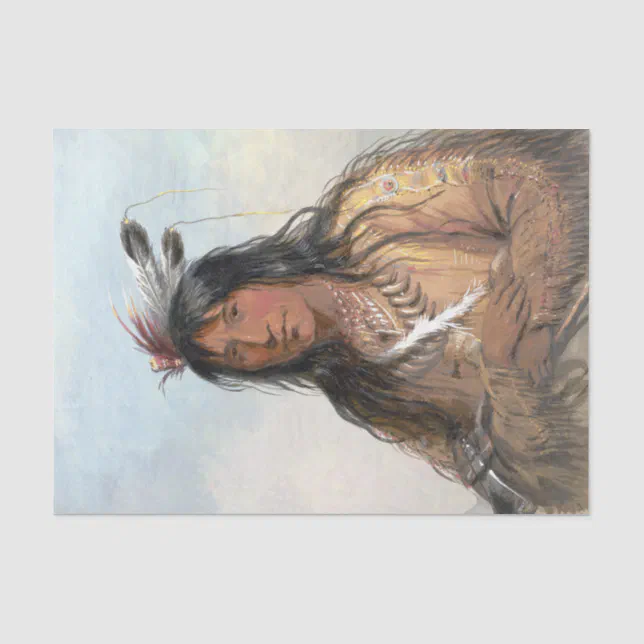 Native American Vintage Painting Bull Bear Tissue Paper | Zazzle