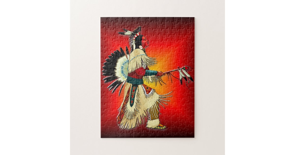 Native American Warrior Jigsaw Puzzle | Zazzle