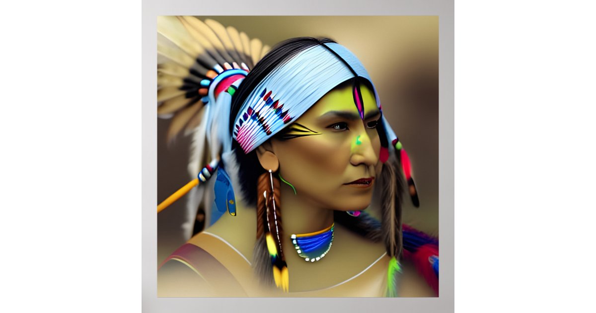 Native American Woman Poster | Zazzle