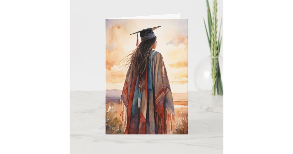 Native American Woman's Graduation Card | Zazzle