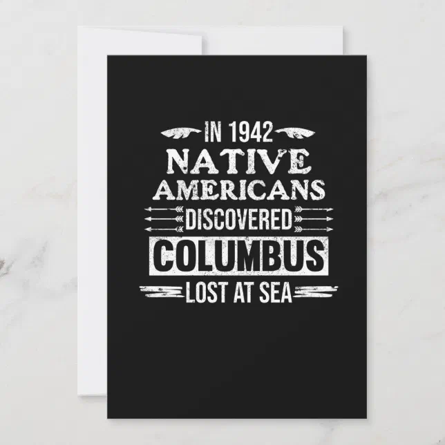Native Americans Discovered Native American Day Thank You Card | Zazzle