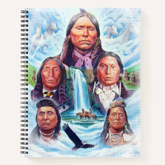 Native Americans Indian Chiefs Custom Template Notebook | Zazzle