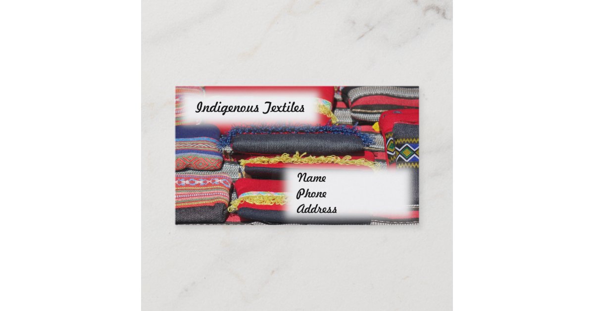 Native and Indigenous Textiles Business Card | Zazzle