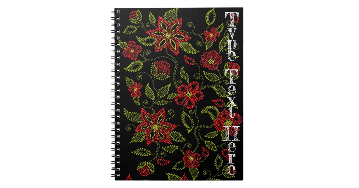 Native Art Notebook Metis Beading Journal Custom | Zazzle