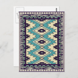 Native Chief Pattern Postcard | Zazzle