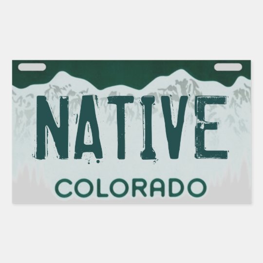 Native Colorado artistic license plate sticker | Zazzle.com