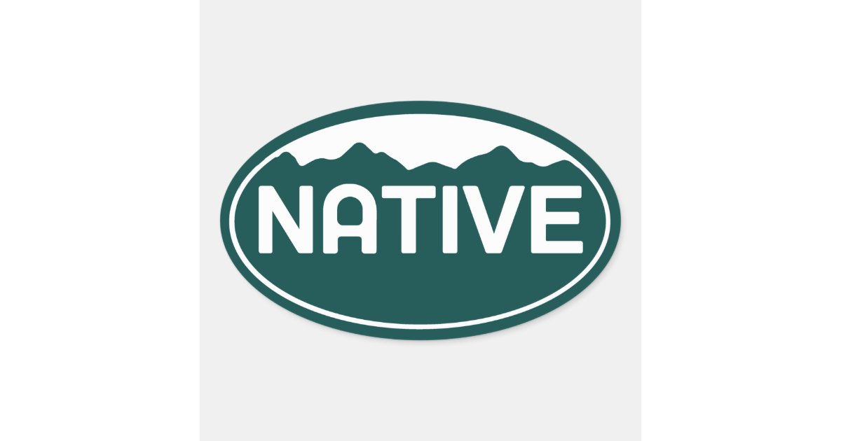 Native Colorado Oval Sticker | Zazzle