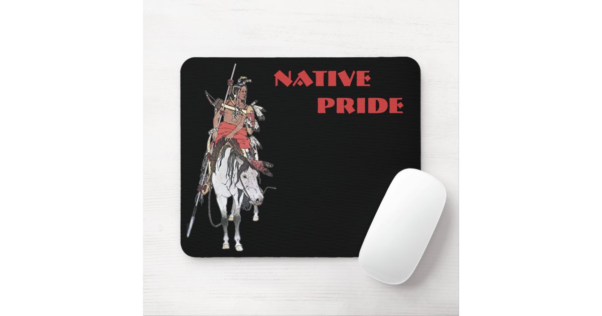 Native Pride Plains Indian on Horseback Mouse Pad | Zazzle