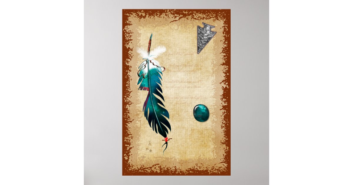 Native Reflections Mixed Media Folk Art Poster | Zazzle