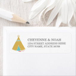 Native Themed | Tipi Return Address Labels | Zazzle
