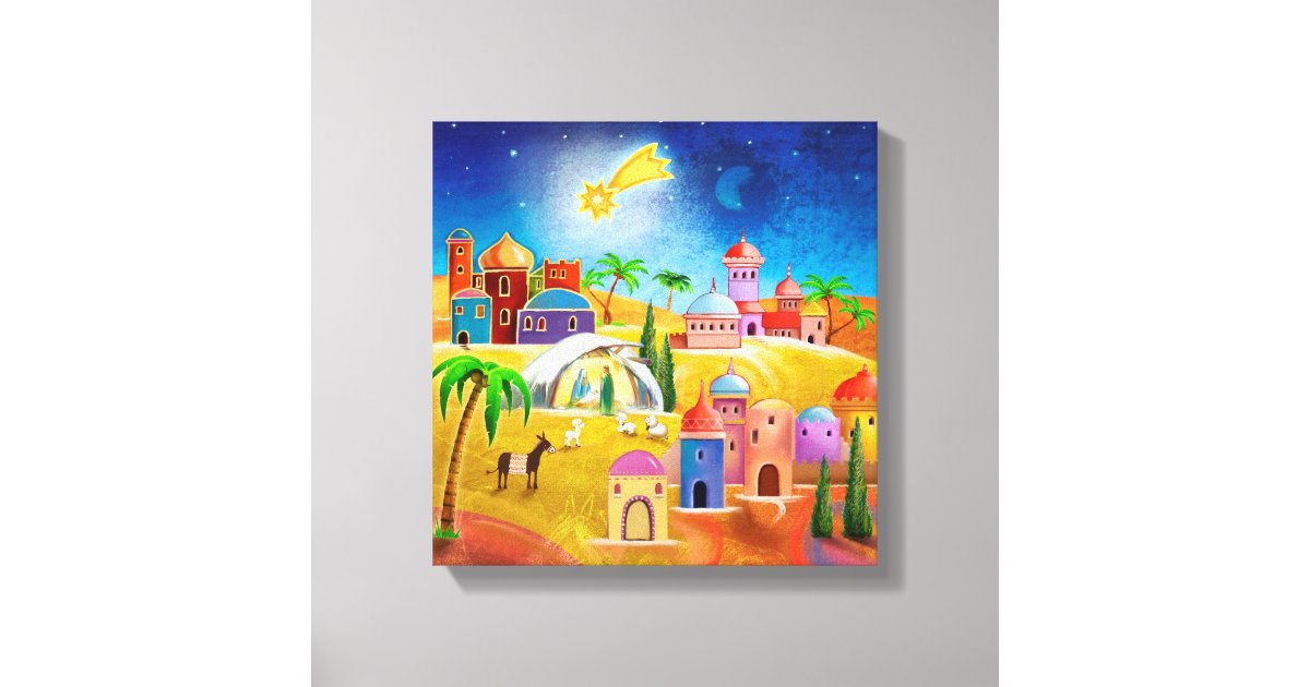 Nativity Bethlehem poster Canvas Print | Zazzle