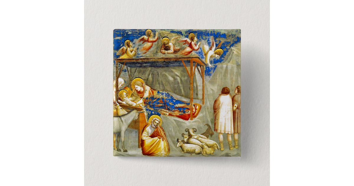 Nativity Birth of Jesus Button | Zazzle