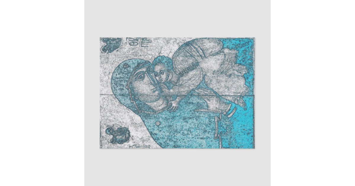 Nativity Blessed Virgin Mary Baby Jesus Tissue Paper | Zazzle