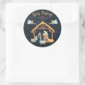 Nativity Christmas Classic Round Sticker | Zazzle