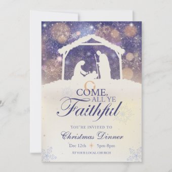 Nativity Christmas Invitation Religious | Zazzle