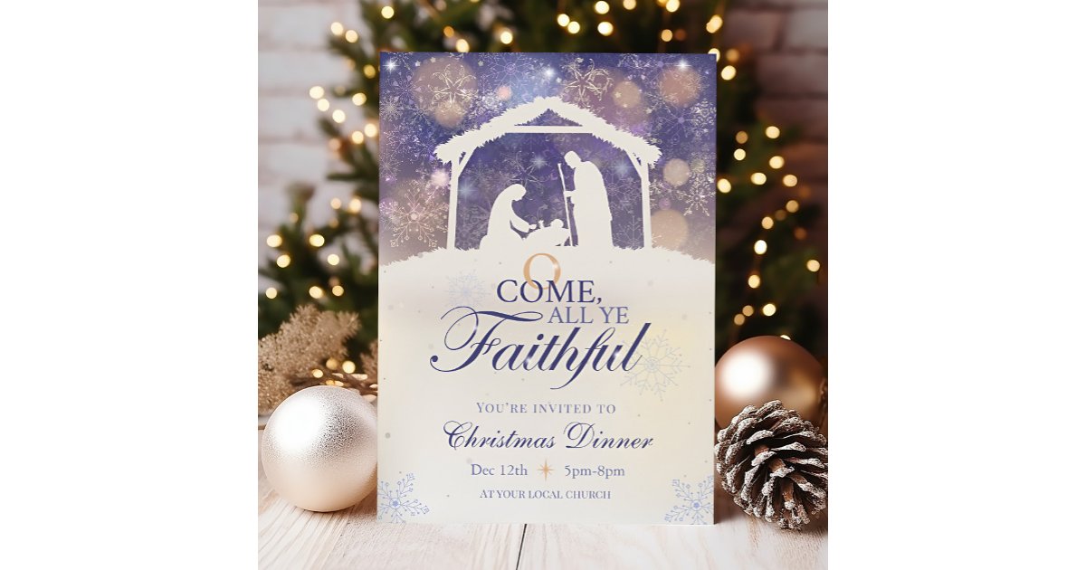 Nativity Christmas Invitation Religious | Zazzle