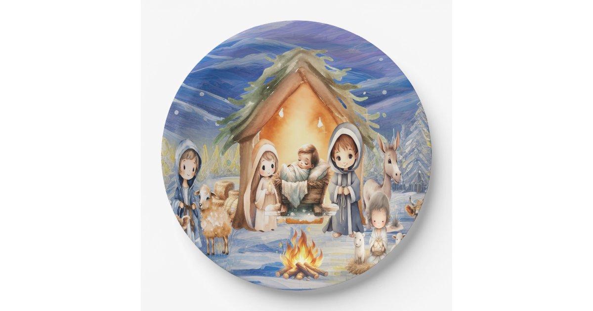 Nativity Christmas Plates | Zazzle
