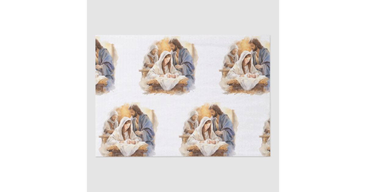Nativity Christmas Tissue Paper | Zazzle