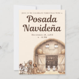 Nativity Festive Mexican Posada Navideña Invitation | Zazzle