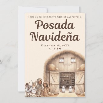 Nativity Festive Mexican Posada Navideña Invitation | Zazzle