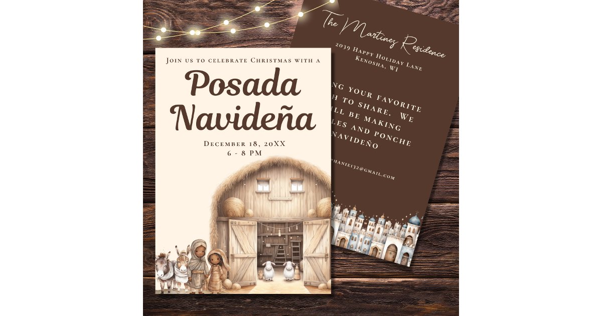 Nativity Festive Mexican Posada Navideña Invitation | Zazzle