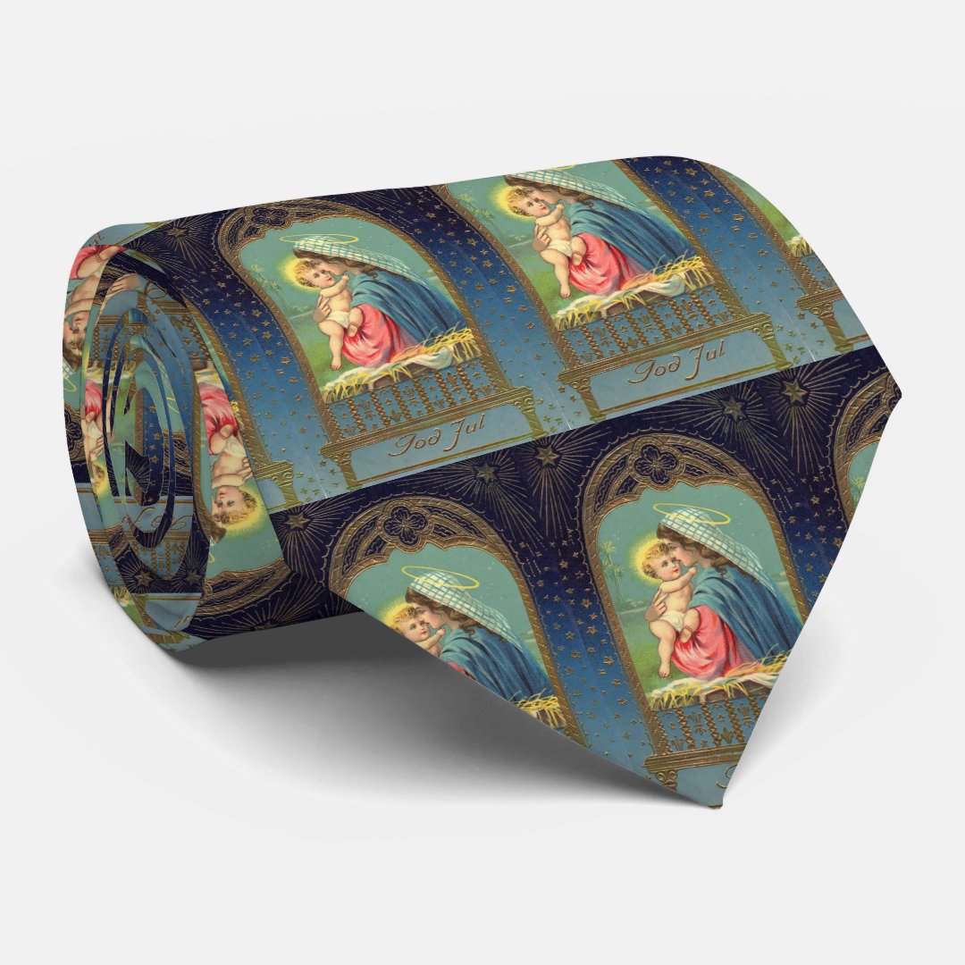 Nativity Mary Holding The Baby Jesus Tie | Zazzle