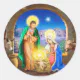 Nativity of Jesus with Josef and Mary, cows, donky Classic Round ...
