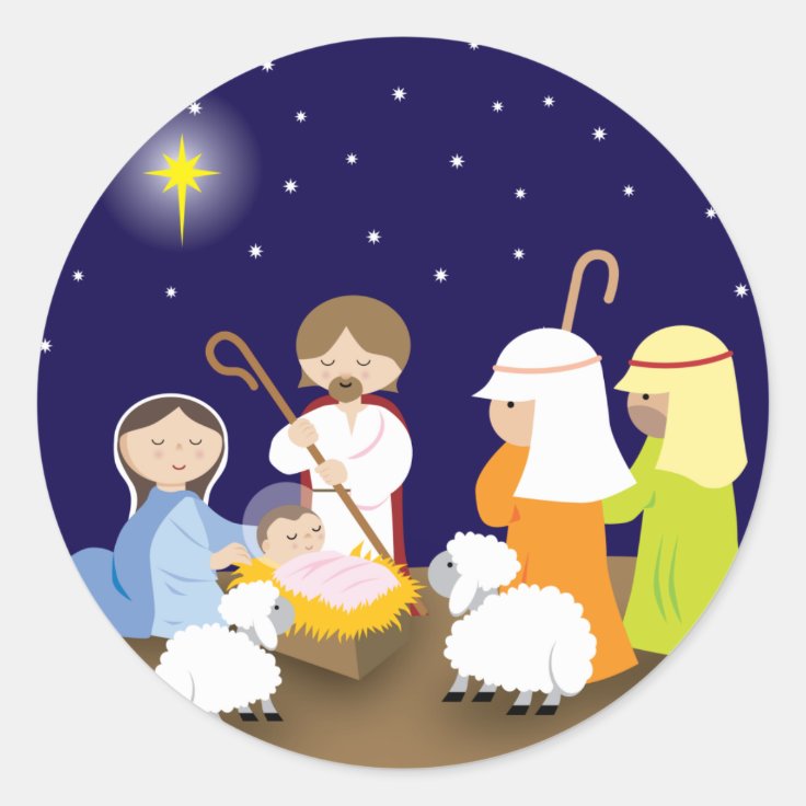 Nativity of the Lord Classic Round Sticker | Zazzle