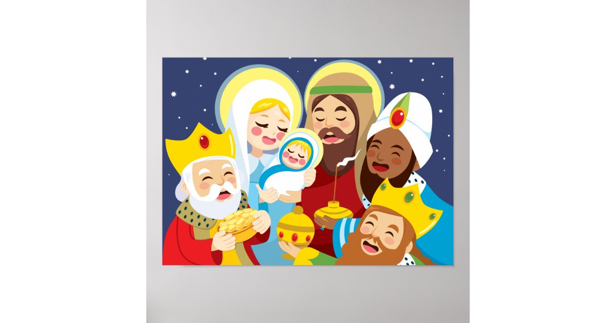 Nativity Scene Baby Jesus Birth Poster | Zazzle.com