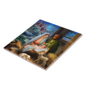Nativity scene ceramic tile | Zazzle