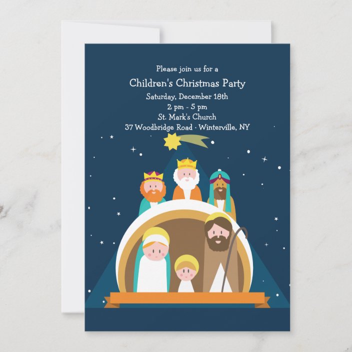 Nativity Scene Christmas Invitation | Zazzle.com