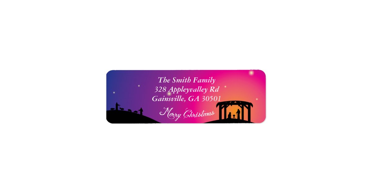 Nativity Scene Christmas Labels | Zazzle