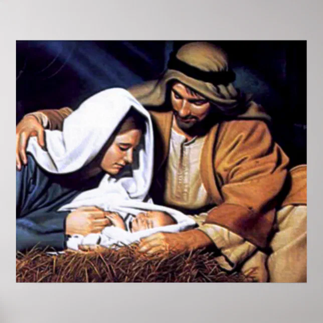 Nativity Scene Gifts for Christmas Poster | Zazzle