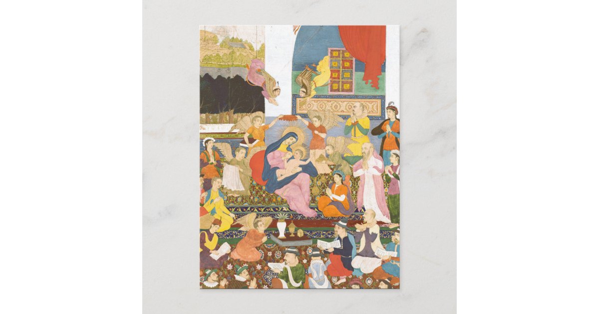 Nativity scene in indian style postcard | Zazzle