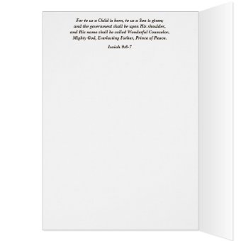 Nativity Scene Isaiah Names Christ Christmas Card | Zazzle