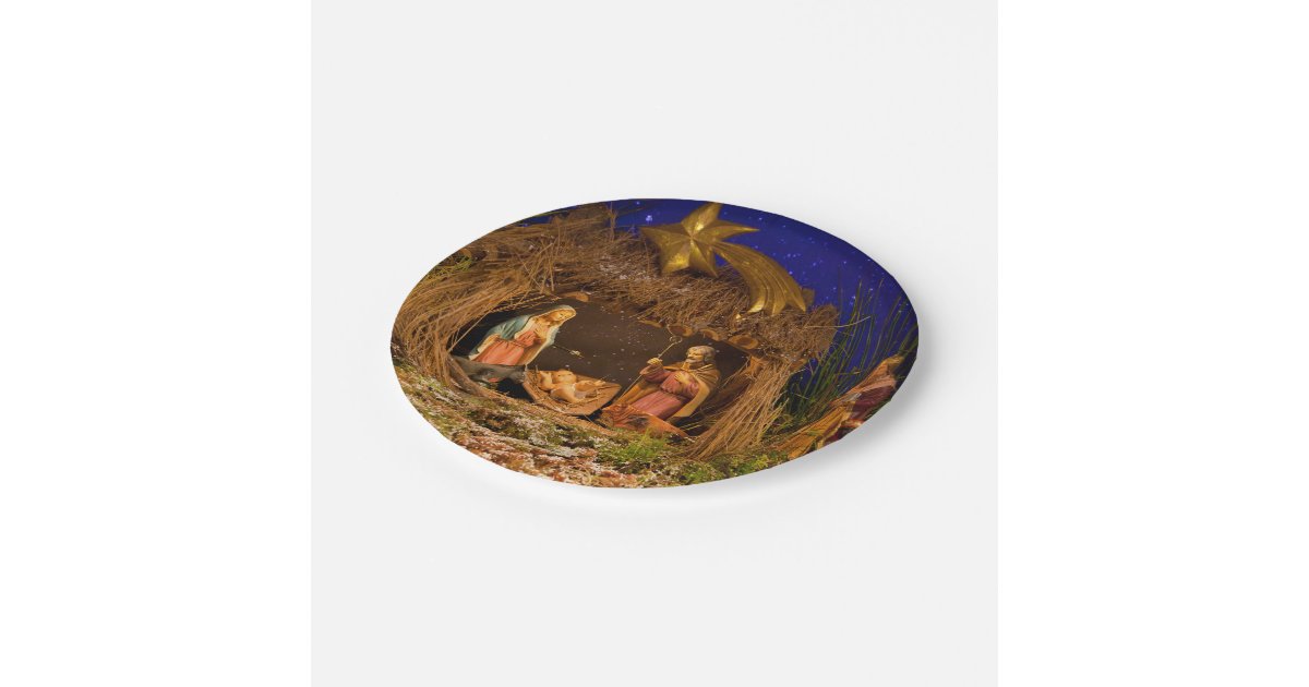 Nativity scene paper plates | Zazzle