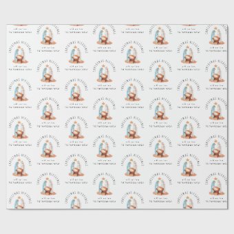 Nativity Scene Pattern Name Christmas Blessings Wrapping Paper | Zazzle