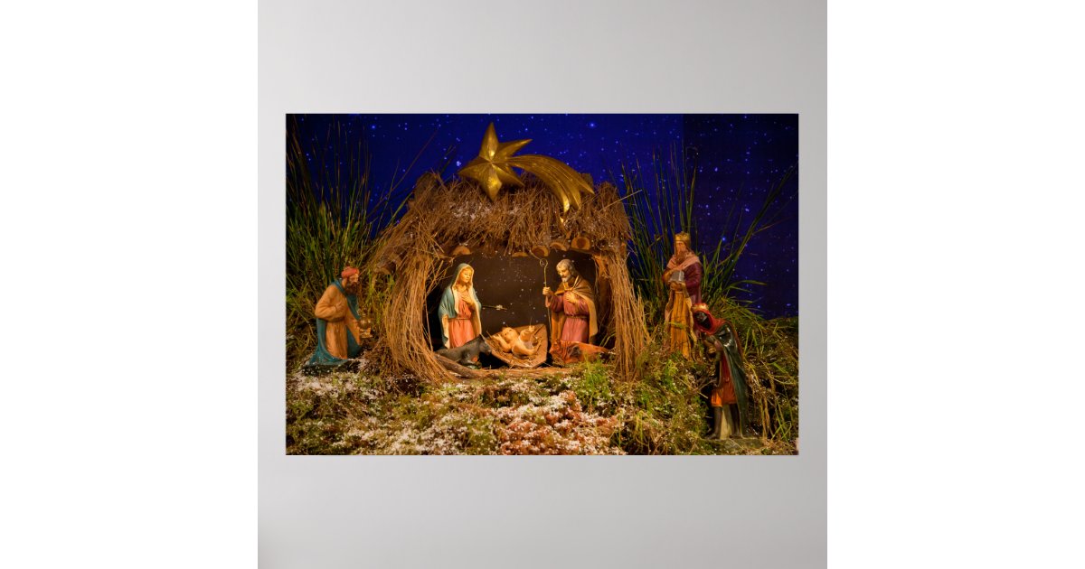 Nativity scene poster | Zazzle