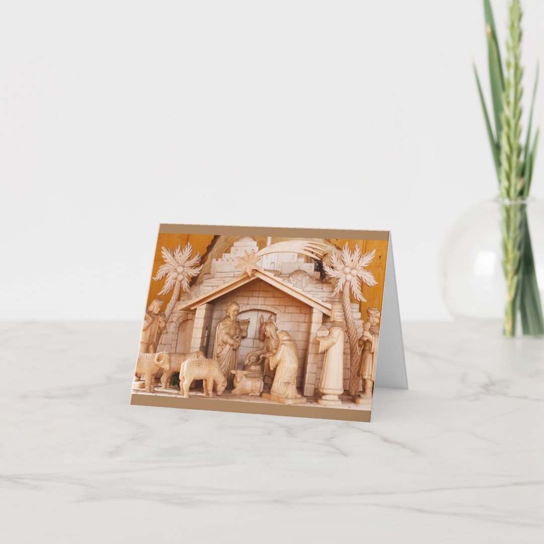 Nativity Scene Religious Christmas Holiday Card | Zazzle