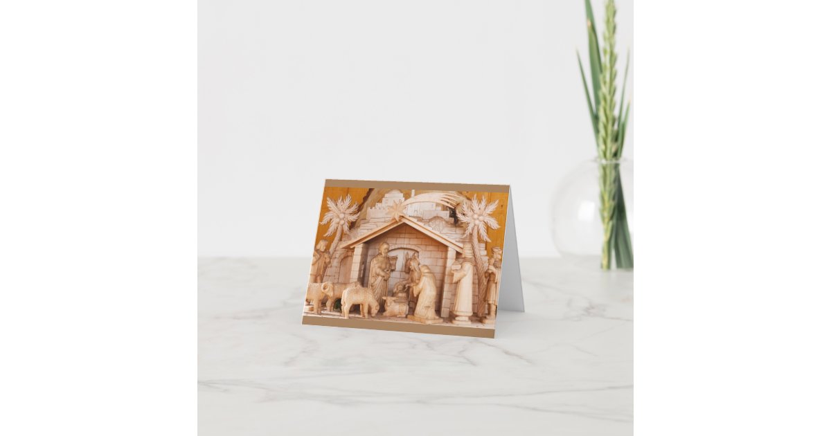 Nativity Scene Religious Christmas Holiday Card | Zazzle