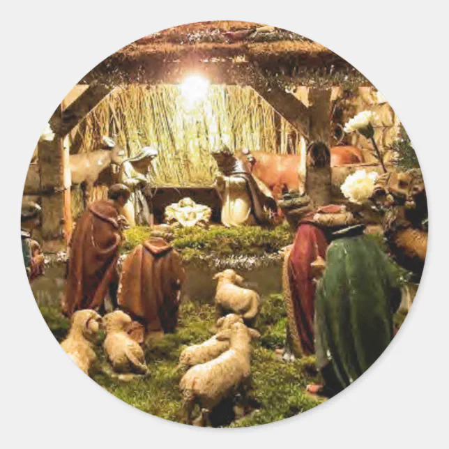 nativity scene sticker | Zazzle